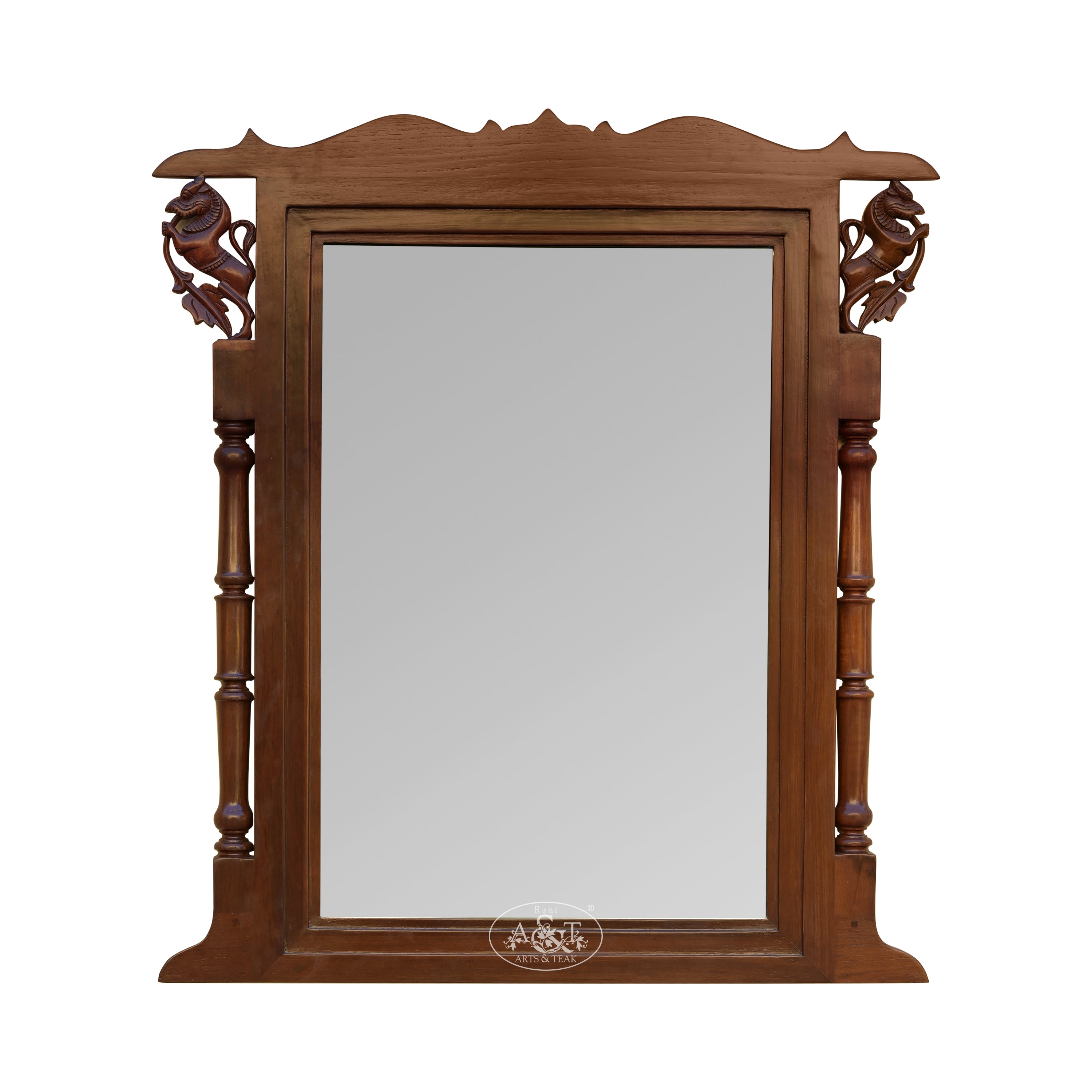 Lion Regalia Wall Mirror – RANI ARTS & TEAK