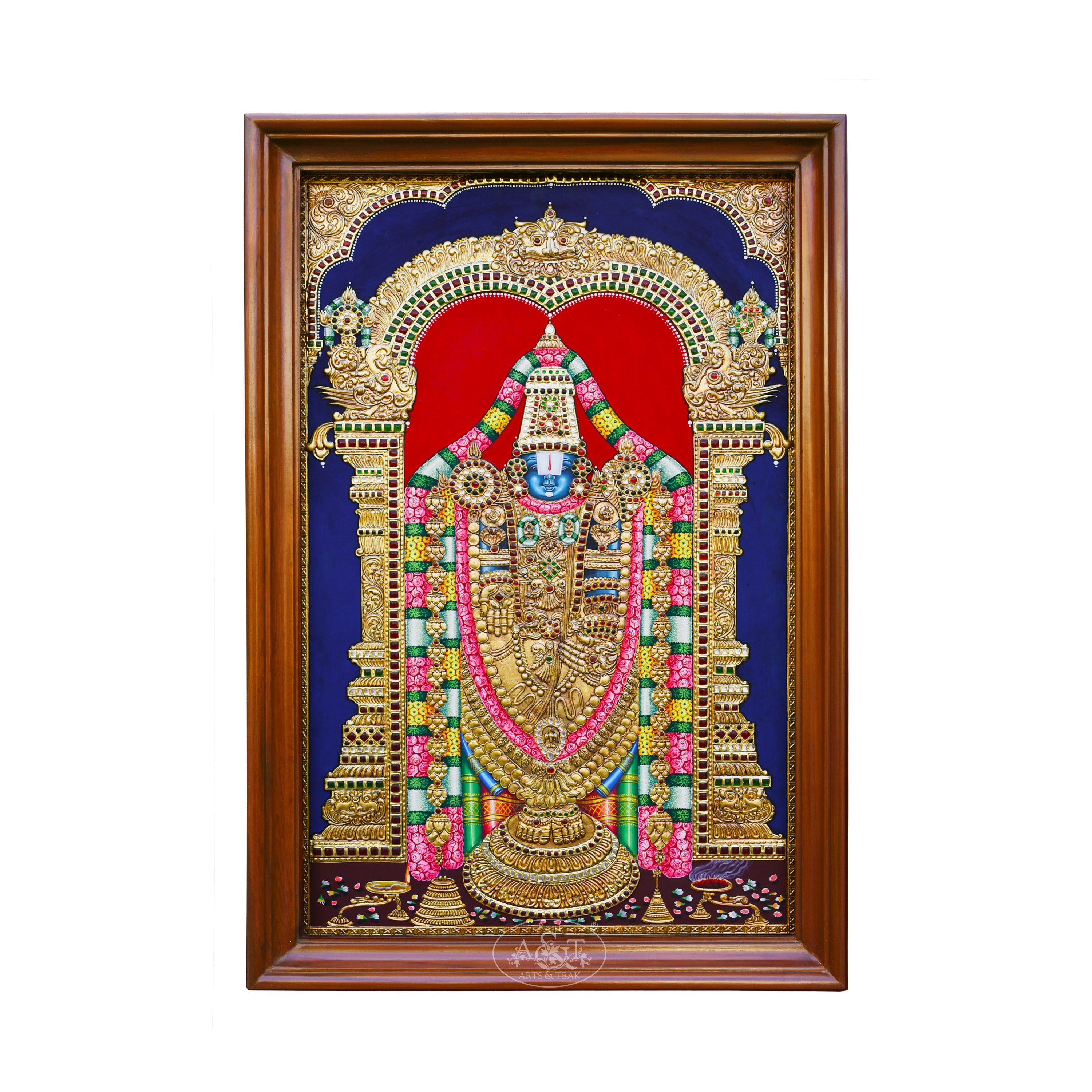 Tirupathi Balaji - Tanjore Painting - Rani Arts & Teak – RANI ARTS & TEAK