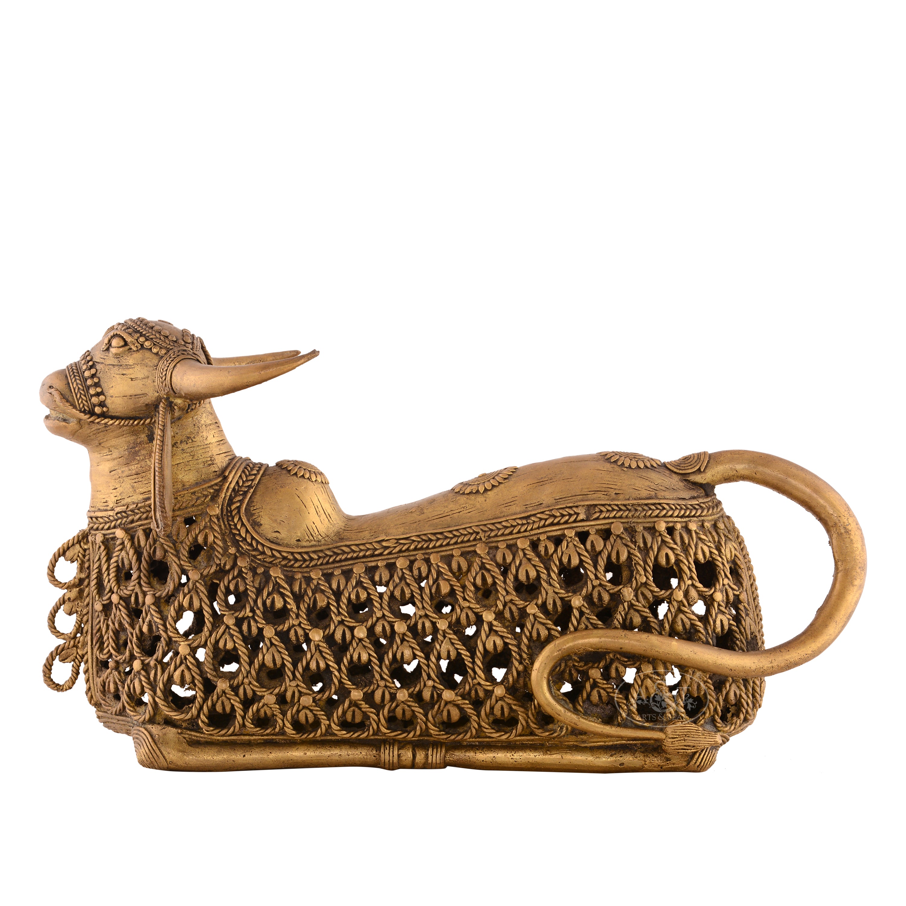 Bronze Tribal Nandhi ( Dokra ) - Rani Arts & Teak – RANI ARTS & TEAK