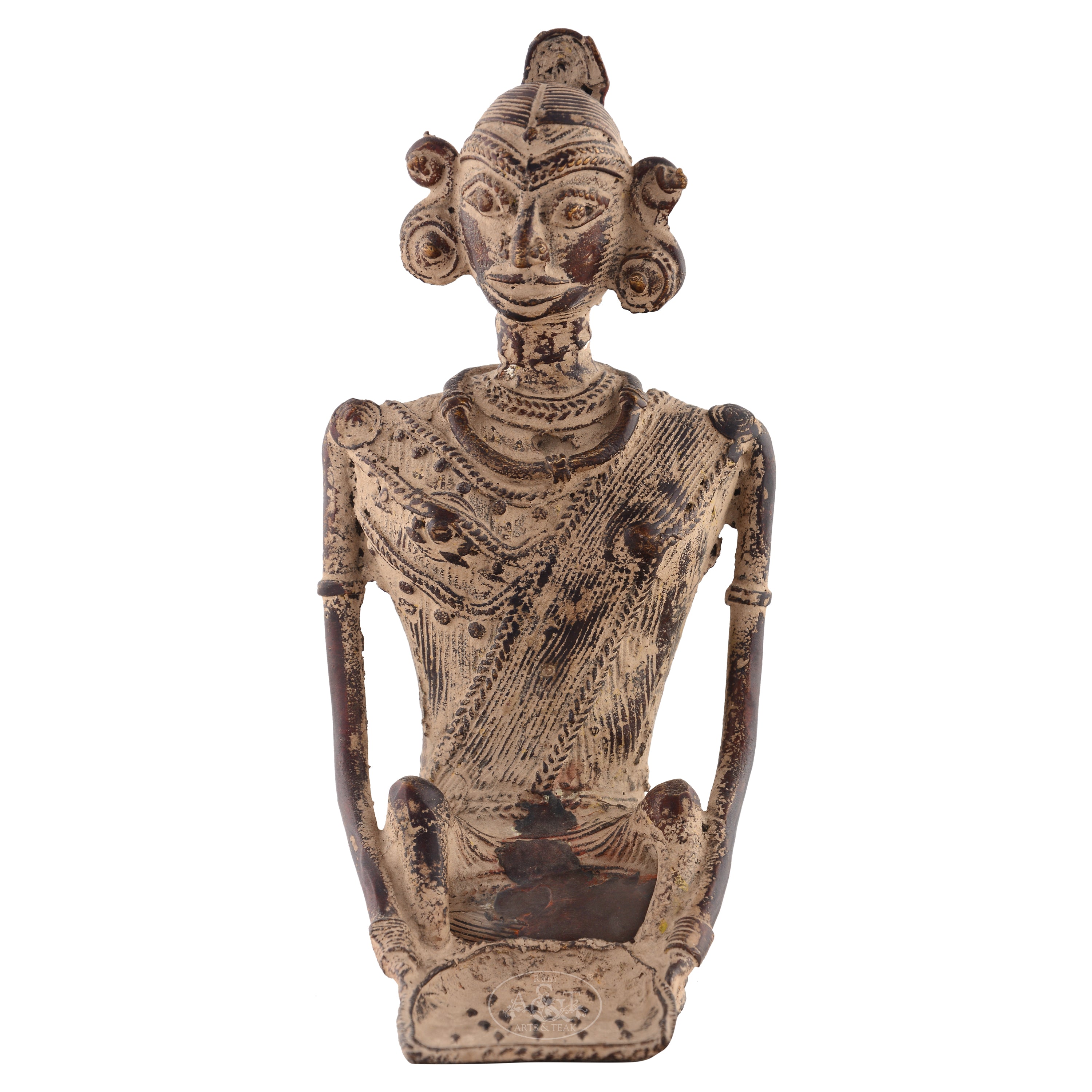 Bronze Tribal Woman (Dokra) - Rani Arts & Teak – RANI ARTS & TEAK