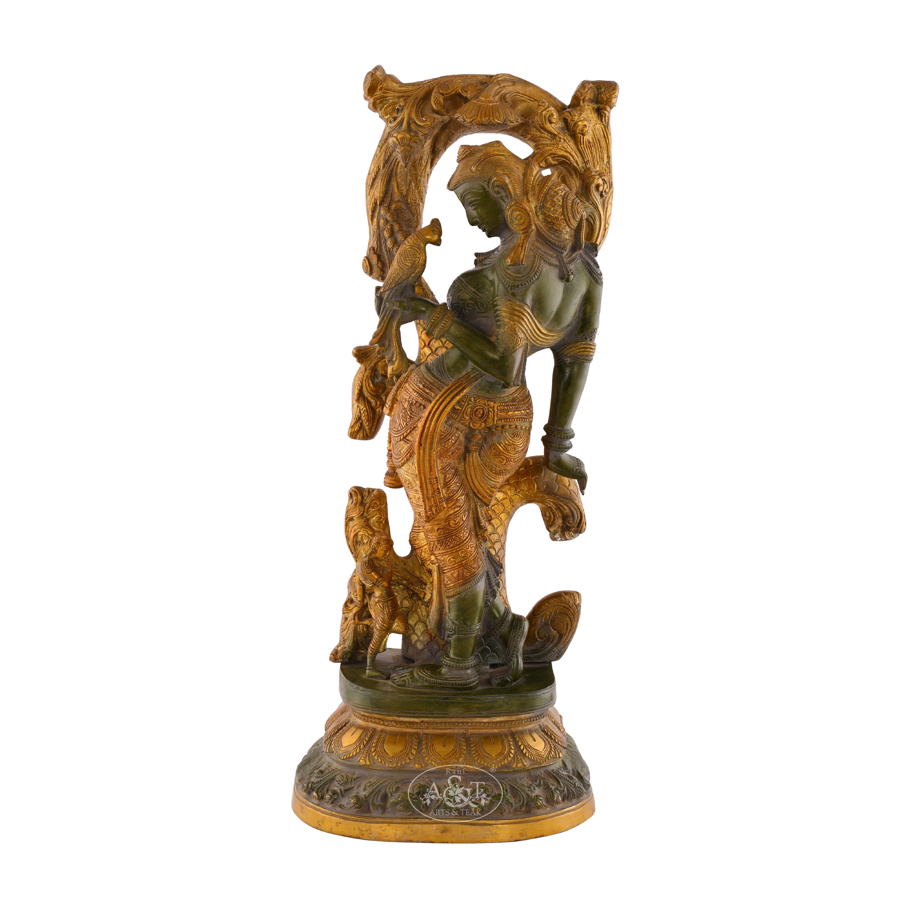 Brass Queen with Attendant - Buy it now – RANI ARTS & TEAK