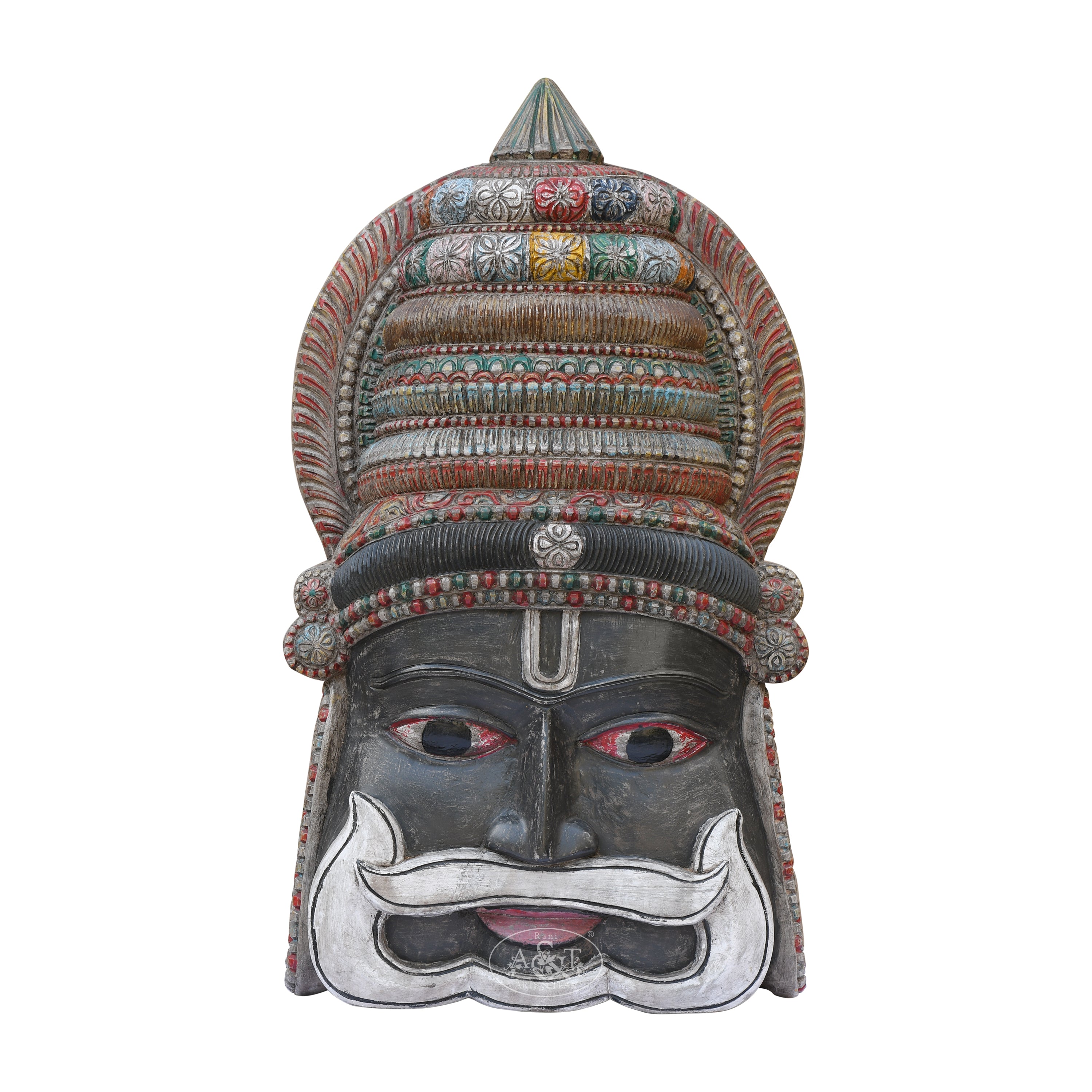 Wooden Kathakali Mask - Rani Arts & Teak – RANI ARTS & TEAK